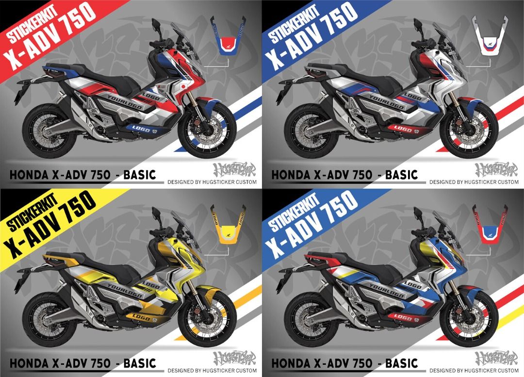 HONDA X ADV 750 (2017-2020) BASIC Decals Sticker Kit High Quality Bike ...