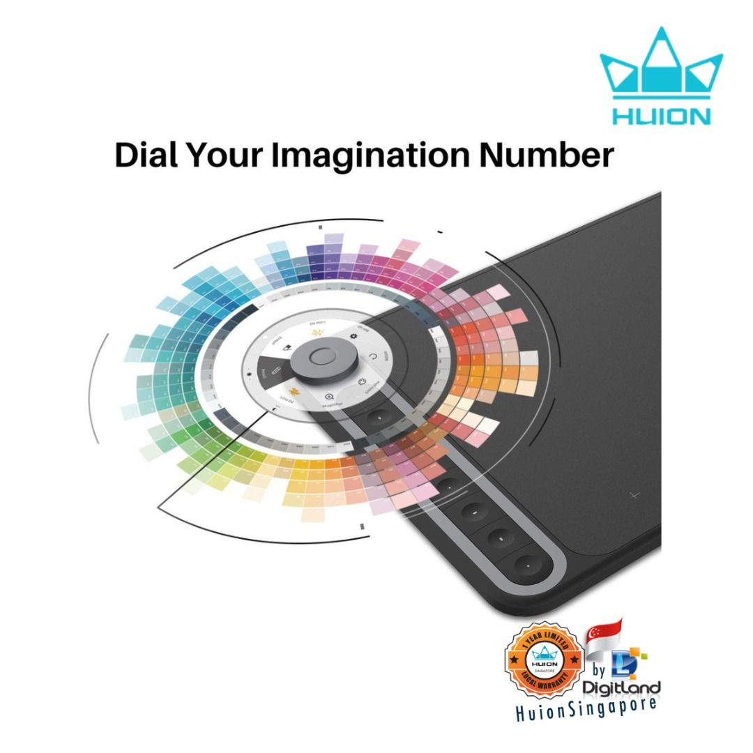 Huion Inspiroy Dial Q620M Drawing Pen Tablet Battery-Free Stylus ...