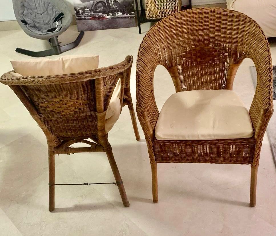 Ikea Agen rattan arm chair, Furniture & Home Living, Furniture, Chairs ...