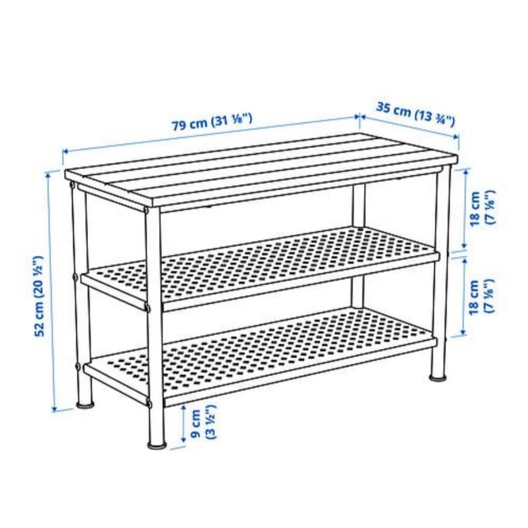 IKEA PINNIG Bench with Shoe Storage /Rack, Furniture & Home Living ...