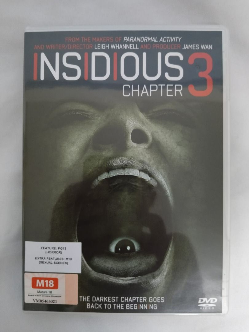 Insidious Chapter 3 DVD, Hobbies & Toys, Music & Media, CDs & DVDs on ...
