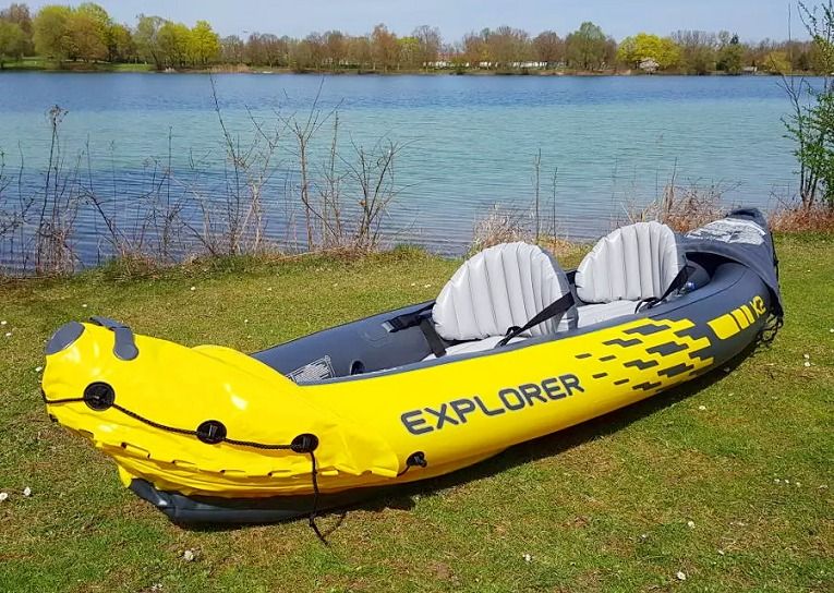 INTEX Inflatable Boat Explorer Kayak K2 Canoe. Bot Sampan, Sports ...