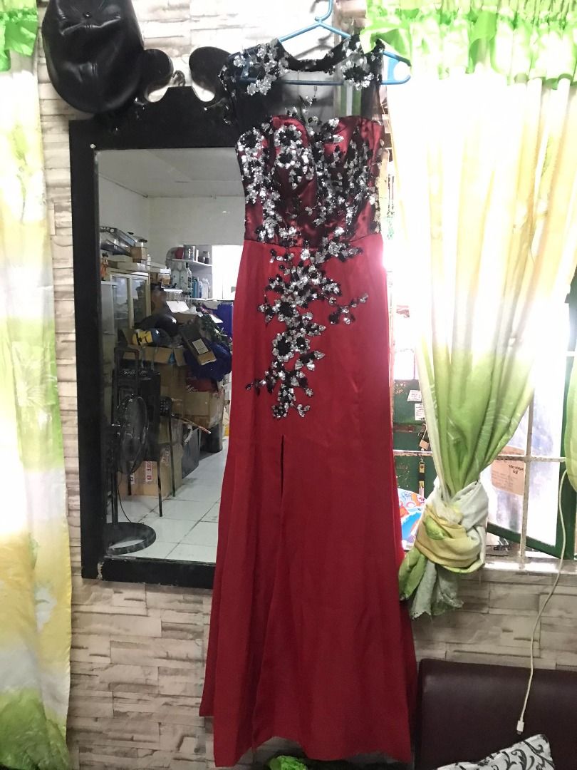 JS PROM Customized-tailored Long Dress with Slit, Women's Fashion ...