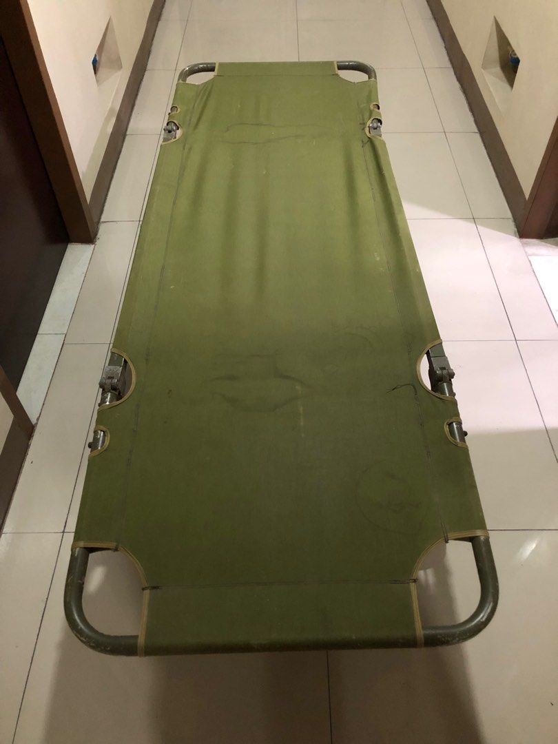 Junkin Safety folding military bed, Furniture & Home Living, Furniture ...