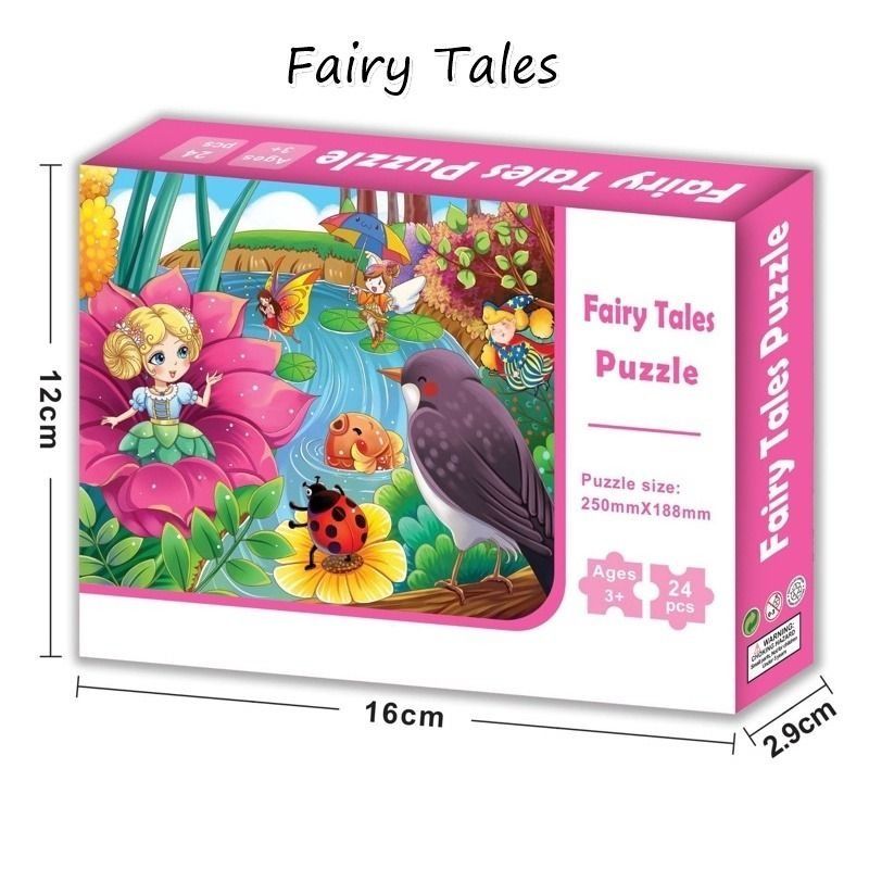 Kids 24Pcs Cartoon Puzzle, Hobbies & Toys, Toys & Games on Carousell
