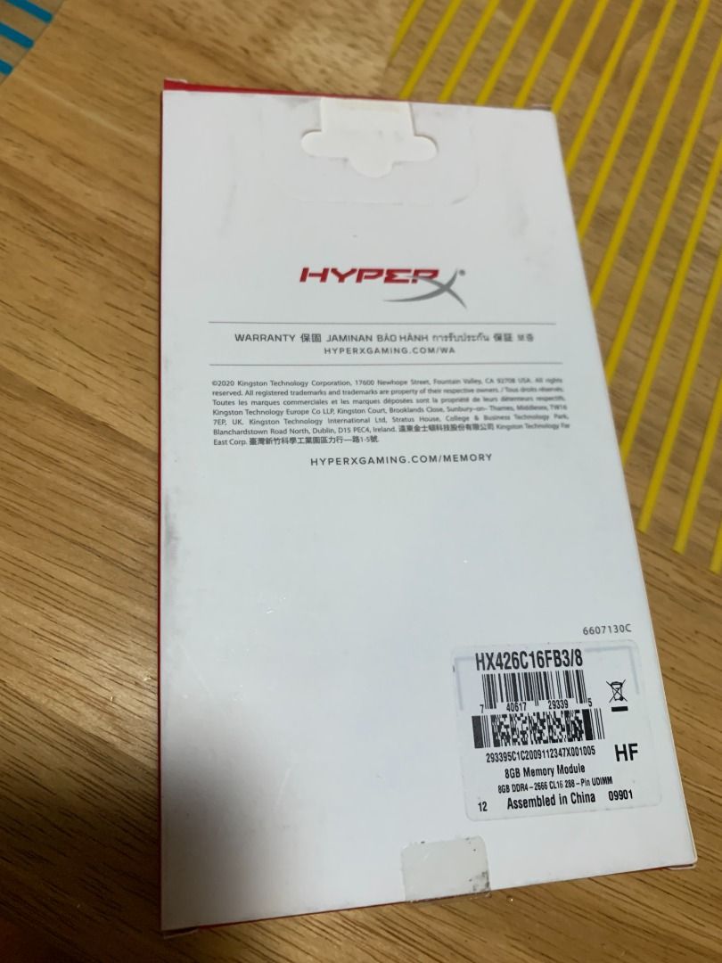 Kingston HyperX Fury 16GB DDR4 2666Mhz RAM (2 x 8GB sticks), Computers ...