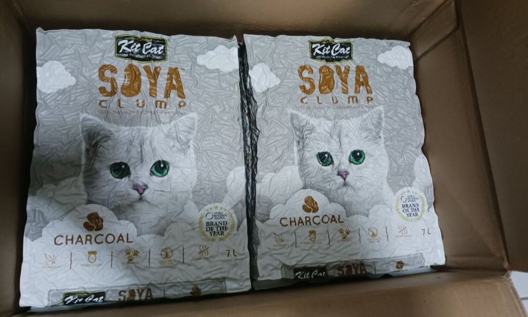 Kitcat Soya Clump Tofu Litter 7L Charcoal, Pet Supplies, Health ...