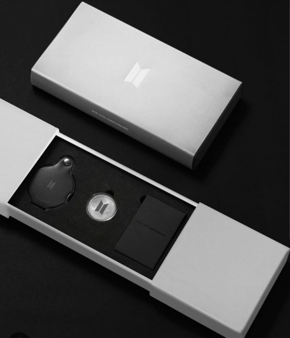 Korea BTS boy band 10th Anniversary Silver Coin on Carousell