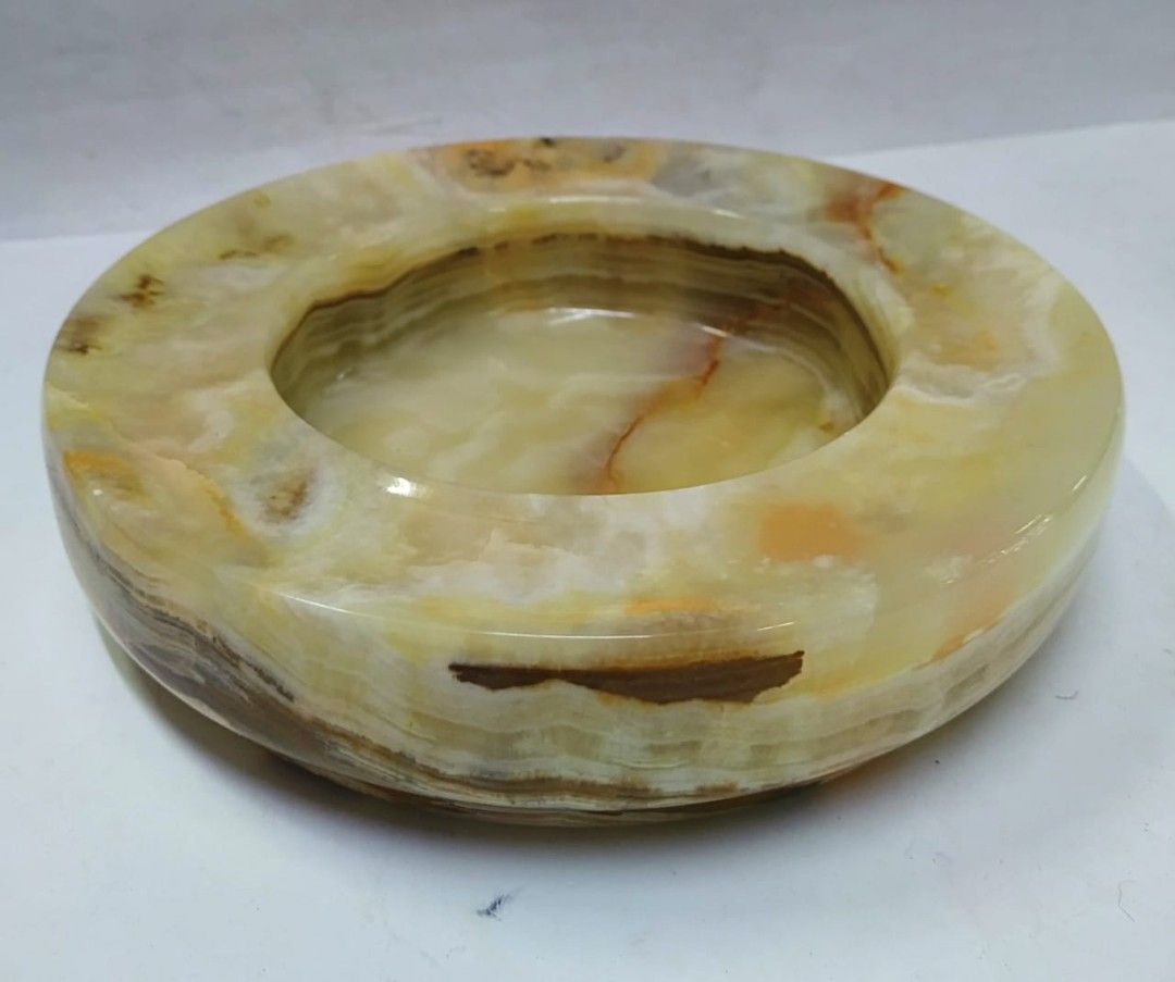 Large Natural Cream Jade Tray Polished Stone Ashtray,, Hobbies & Toys ...