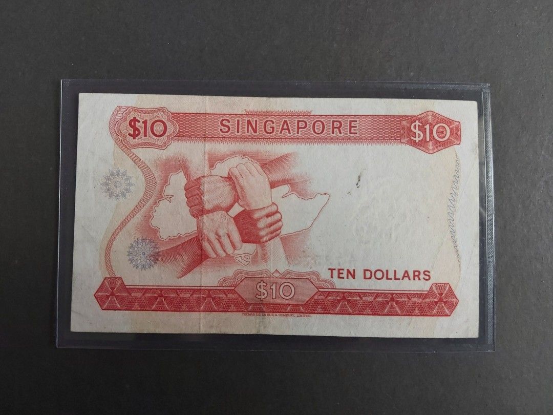 Lks signed $10 orchid series Singapore currency ten dollars old ...