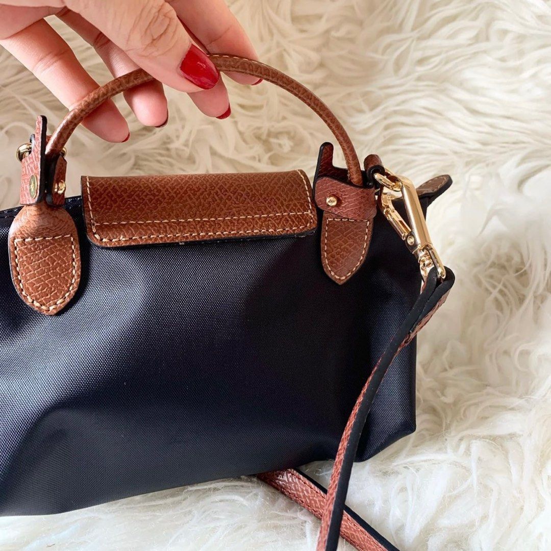 Longchamp mini le pliage with strap, Luxury, Bags & Wallets on Carousell