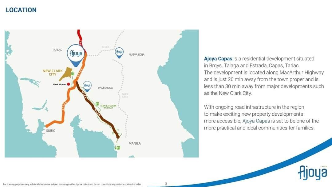 Lot Only in Ajoya Capas by Aboitizland, Located in Capas, Tarlac, Near ...