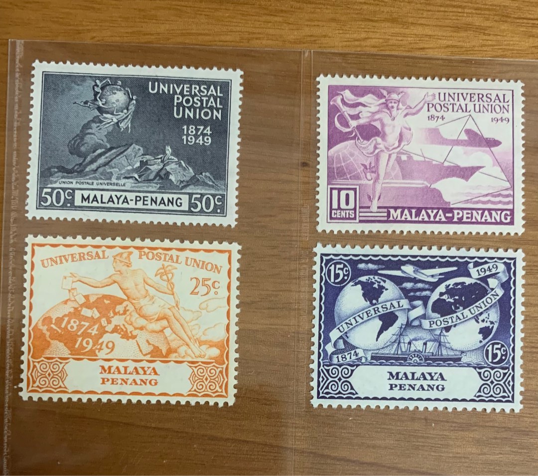 Malaya 1949 State of Penang UPU stamps set mounted mint fresh gum, Hobbies & Toys, Memorabilia ...
