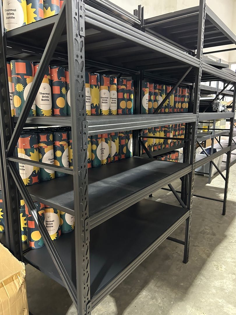 Matte black storage room racking, Furniture & Home Living, Furniture ...