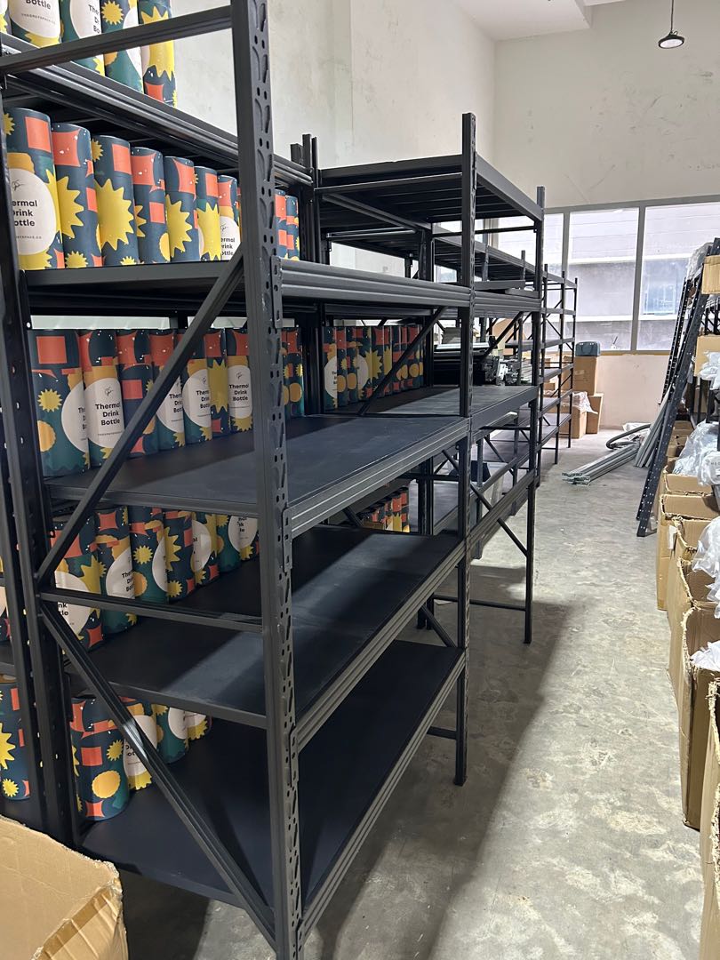 Matte black storage room racking, Furniture & Home Living, Furniture ...