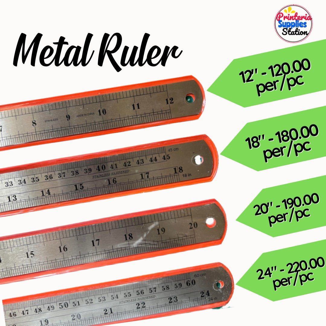 Metal Ruler, Hobbies & Toys, Stationary & Craft, Stationery & School ...