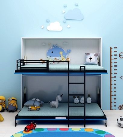 Mother-in-child bunk bed folding bed upper and lower bunk children's ...