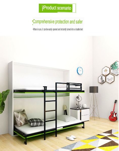 Mother-in-child bunk bed folding bed upper and lower bunk children's ...