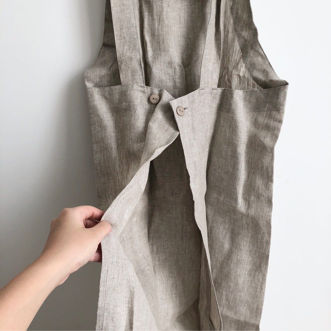 MUJI Linen Apron, Furniture & Home Living, Kitchenware & Tableware ...