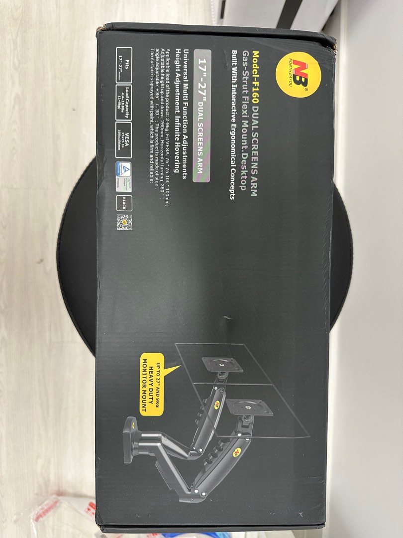 NB-F160 螢幕支架 掛臂 掛架 Mon架, 家庭電器, 電視 & 其他娛樂, 電視組件及配件 - Carousell