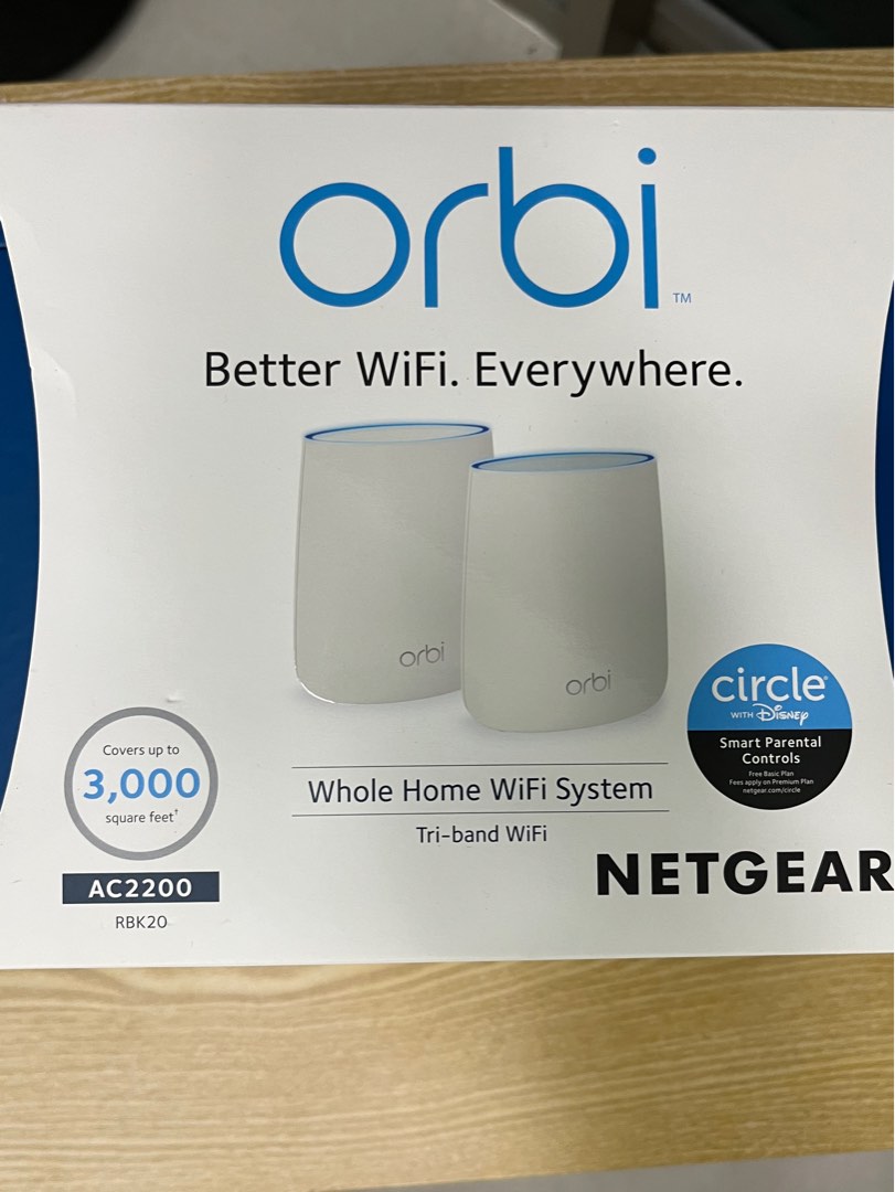 Netgear Orbi Mesh Wifi RBK 20, 電腦＆科技, 電腦周邊及配件, Wifi及上網相關產品 - Carousell