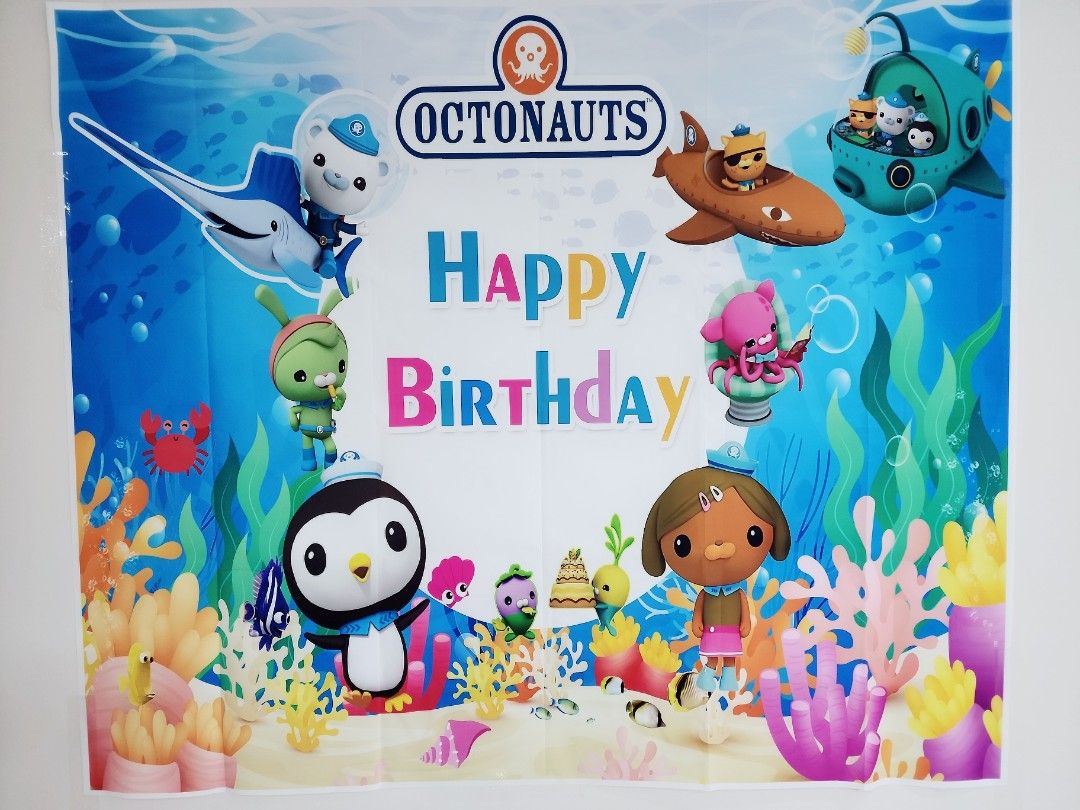 Octonauts birthday backdrop/banner, Hobbies & Toys, Stationery & Craft ...