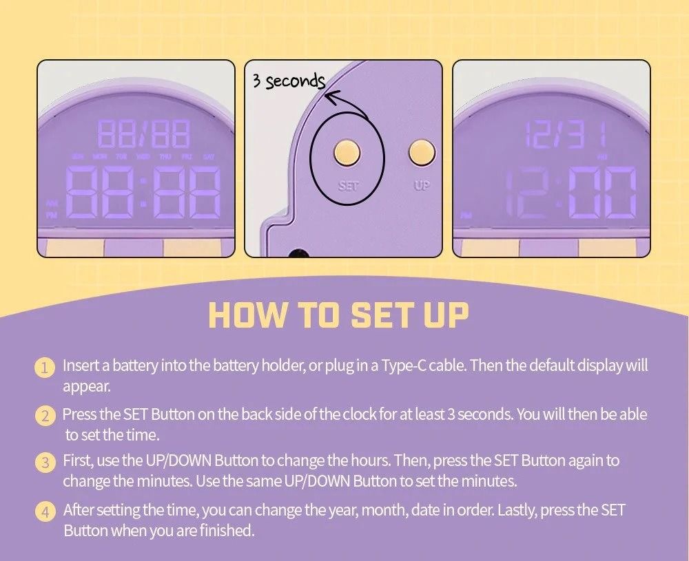 ON HAND BT21 My Little Buddy Cafe LED Clock ( bts mang koya ...