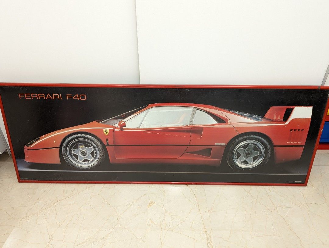 One pair of Ferrari F40 posters, Everything Else on Carousell