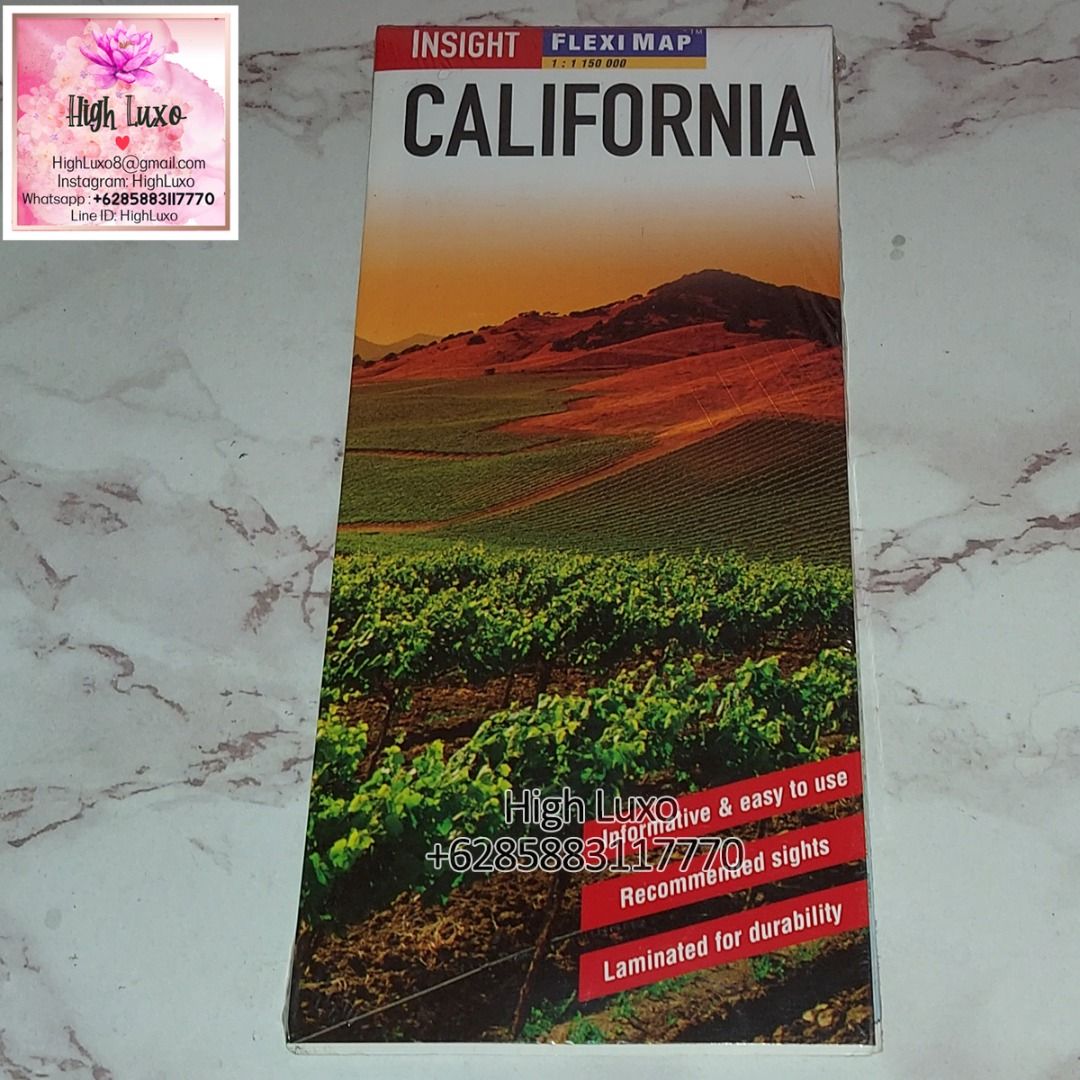 Peta Insight California City Map Flexi Map Travel Maps AMERICA AMERIKA ...