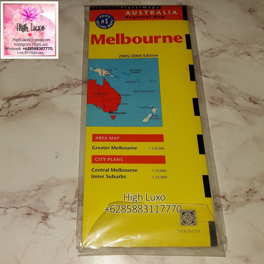 Peta Melbourne Periplus Travel Maps City Map Australia Folded Map Regional Maps ENGLISH Impor ...
