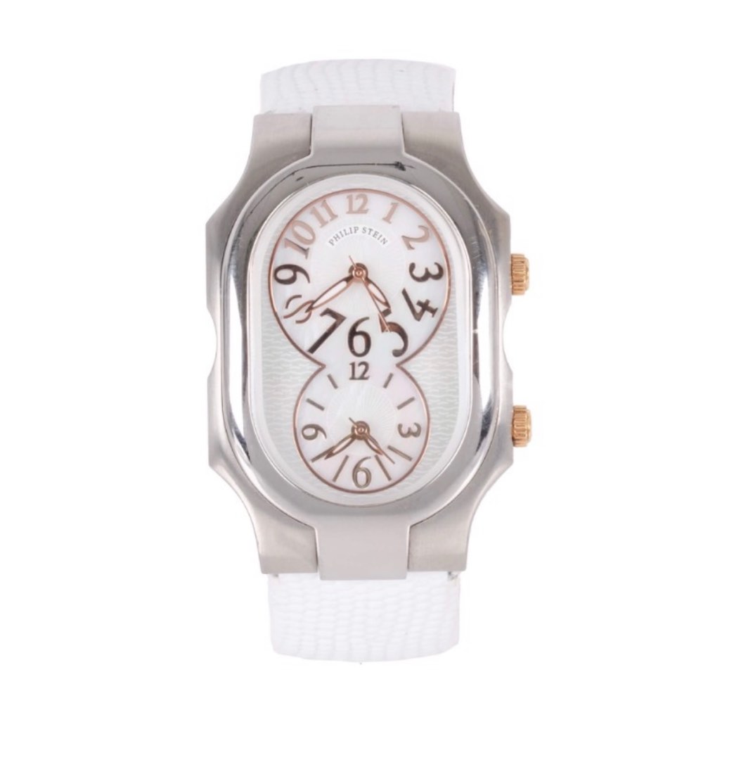Philip Stein Signature Large Dual Time Ladies Watch, Women's Fashion ...