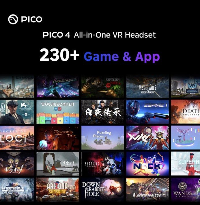 PICO 4 All-In-One 4K+ Resolution VR Headset (8GB +128GB / 8GB + 256GB ...