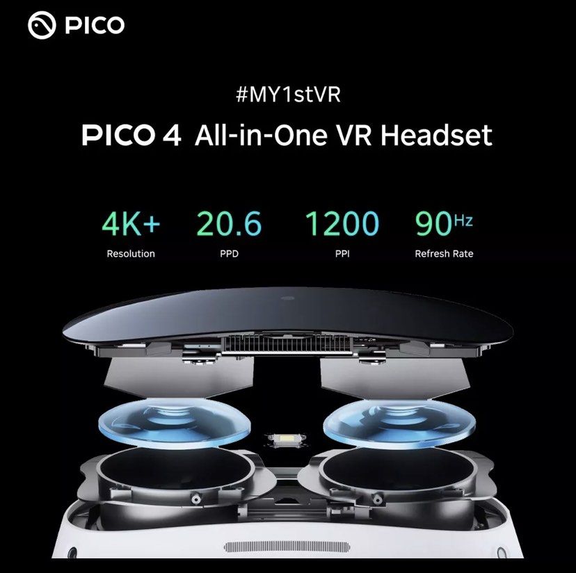 PICO 4 All-In-One 4K+ Resolution VR Headset (8GB +128GB / 8GB + 256GB ...