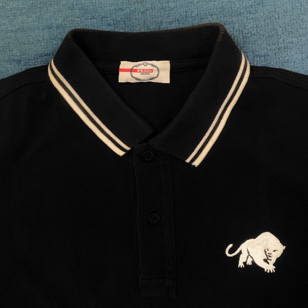 Prada Milano Polo with Lion, Men's Fashion, Tops & Sets, Tshirts & Polo ...