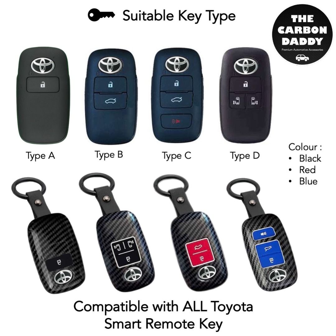 Premium Toyota Carbon Fibre Full Cover Key Case, Tags: toyota, raize ...