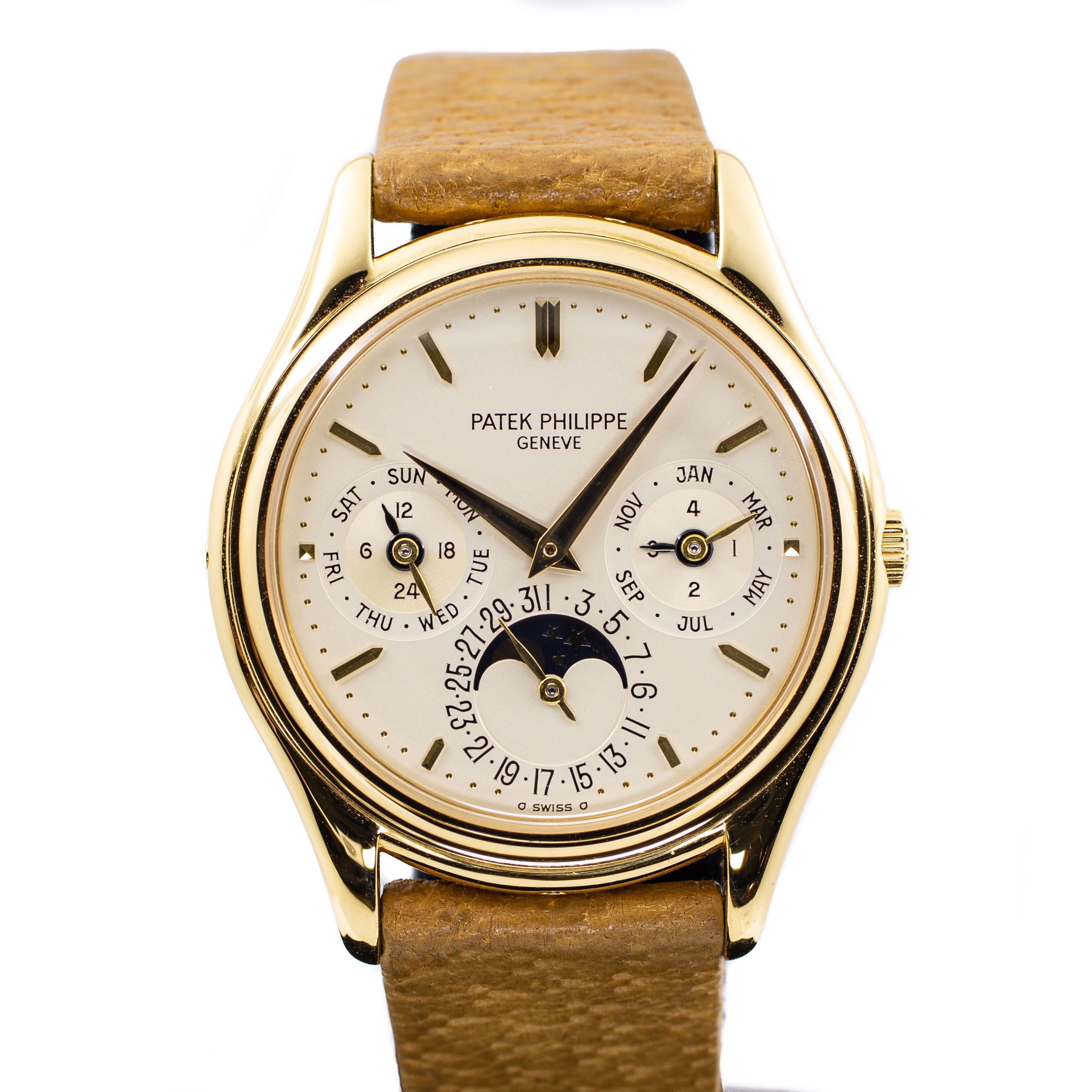 Preowned Patek Philippe Perpetual Calendar in Yellow Gold (First ...
