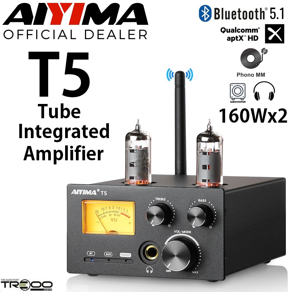 [PROMO!] AIYIMA T5 Wireless Bluetooth Receiver/Streamer Hi-Fi Tube ...