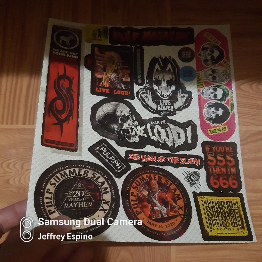 Pulp Magazine with free stickers One Ok Rock & BabyMetal Live Loud ...