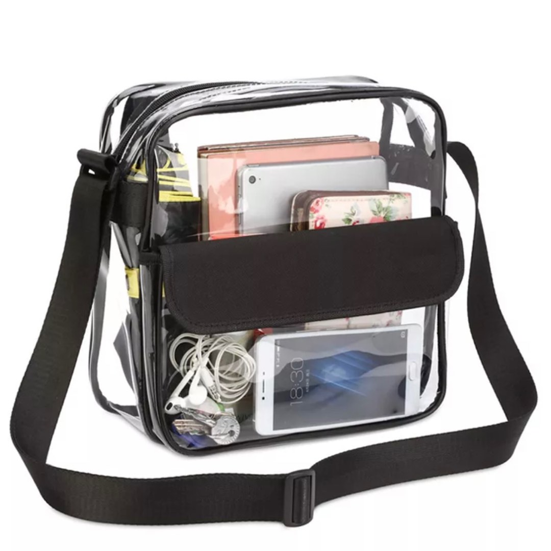 PVC Clear sling bag size L, Men's Fashion, Bags, Sling Bags on Carousell