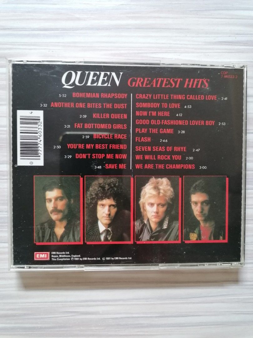 Queen greatest hits 1981 EMI made in Holland, 興趣及遊戲, 音樂、樂器 & 配件, 音樂與媒體 ...