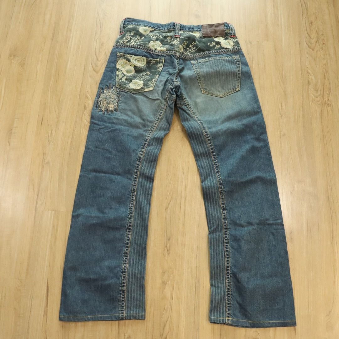 Rare Mizra Kyoto Reconstructed Patch Seasoned Denim, Men's Fashion ...