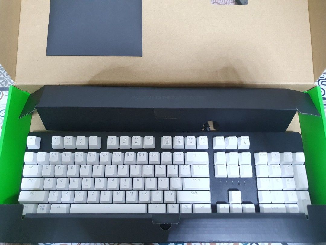 Razer Huntsman Tournament edition and white pbt keycaps, Computers ...