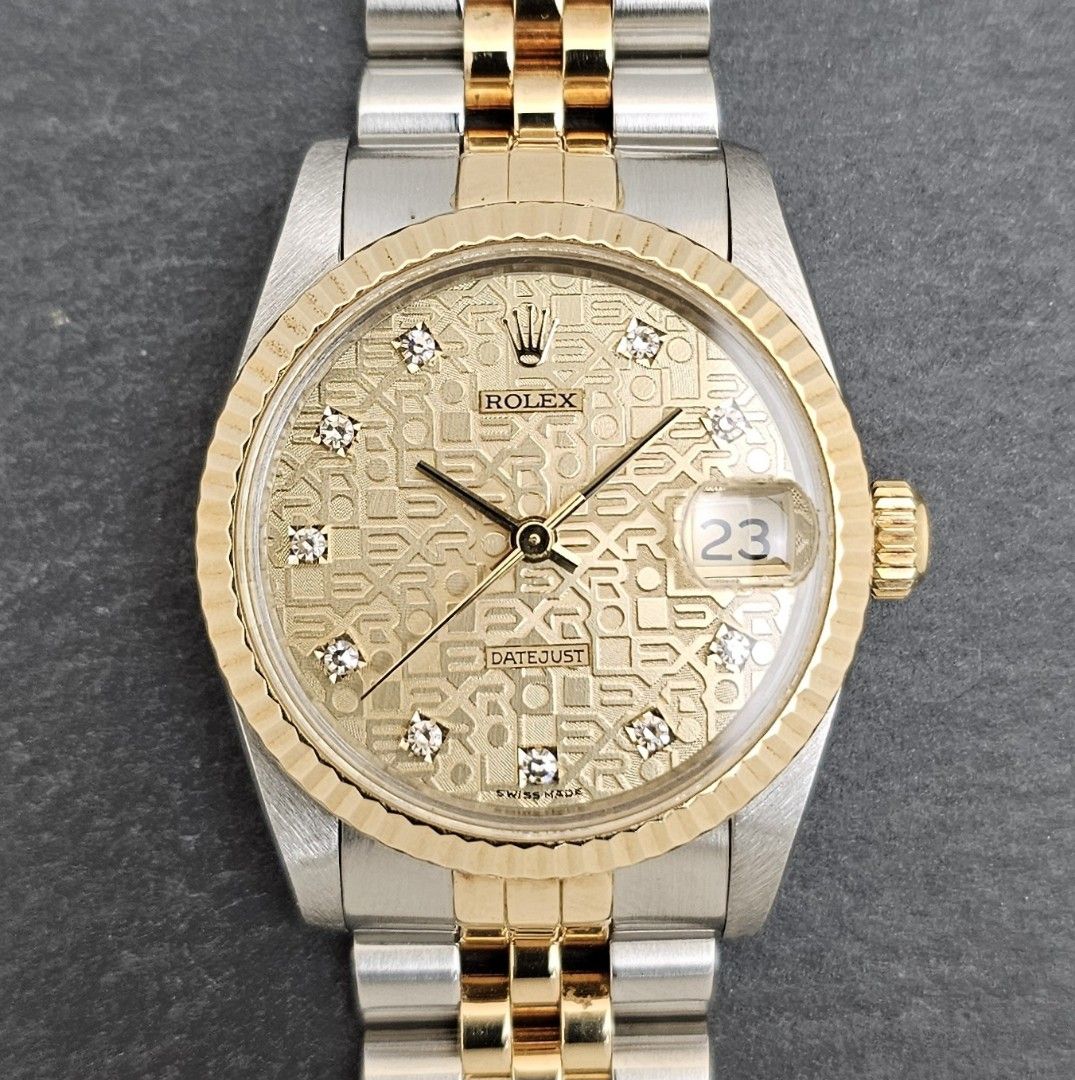 Rolex Midsize-Datejust 68273 Monogram Diamond Dial with Certificate ...
