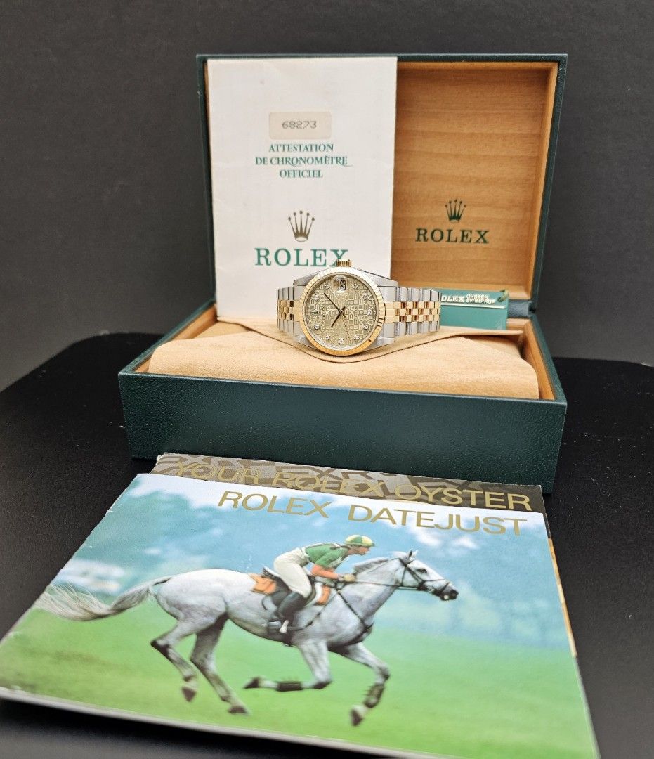 Rolex Midsize-Datejust 68273 Monogram Diamond Dial with Certificate ...
