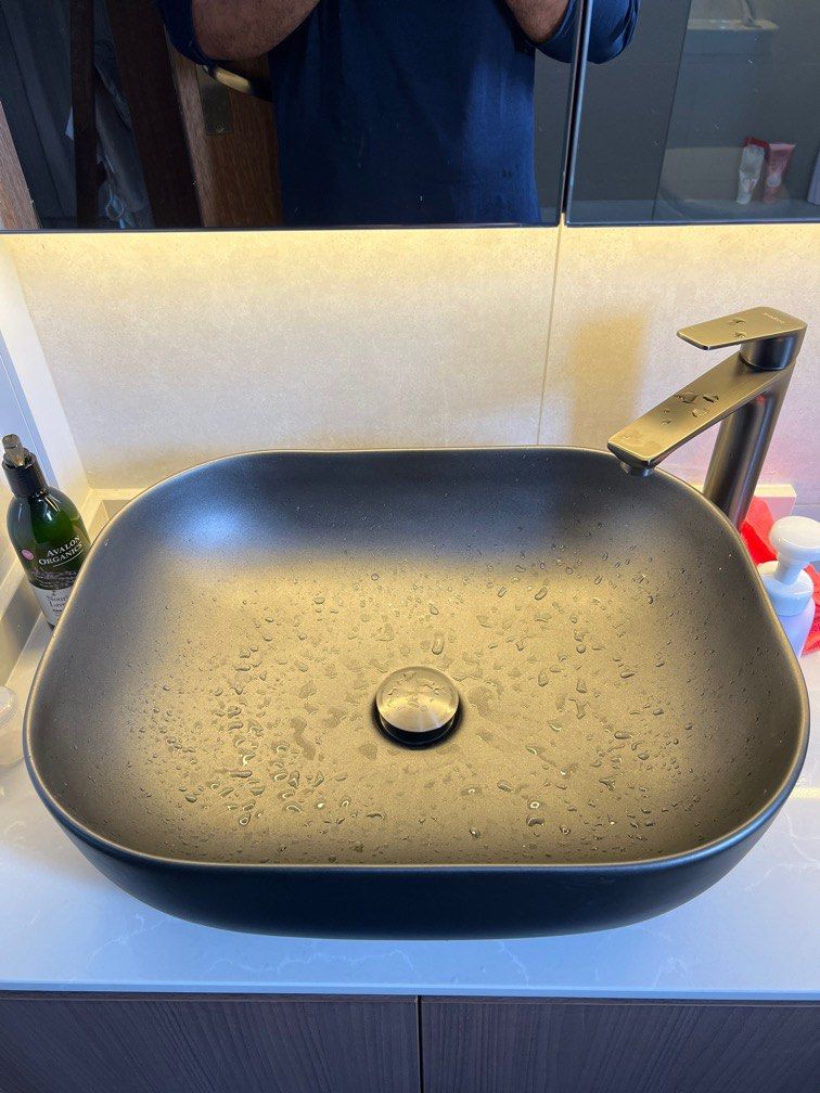 Roz gunmetal round rectangle basin hoe kee countertop sink, Furniture ...