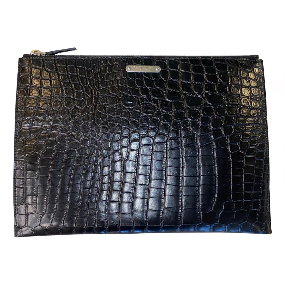 SAINT LAURENT CROC EMBOSSED DOCUMENT HOLDER, Luxury, Bags & Wallets on ...