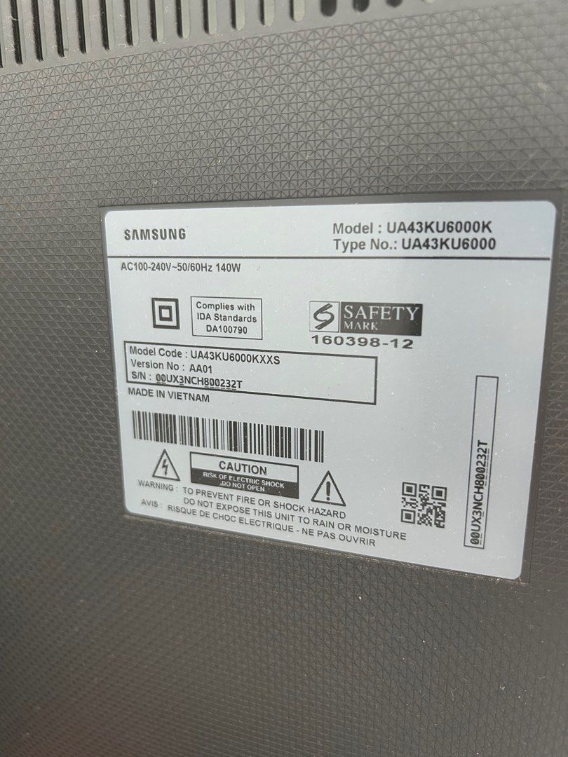 Samsung Smart TV 110cm Screen, TV & Home Appliances, TV & Entertainment ...