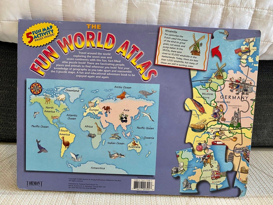 Scholastic The Fun World Atlas (fun fact hard boardbook and activity ...