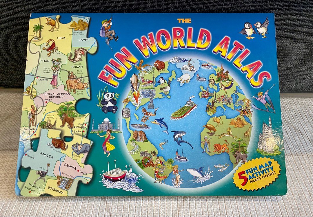 Scholastic The Fun World Atlas (fun fact hard boardbook and activity ...