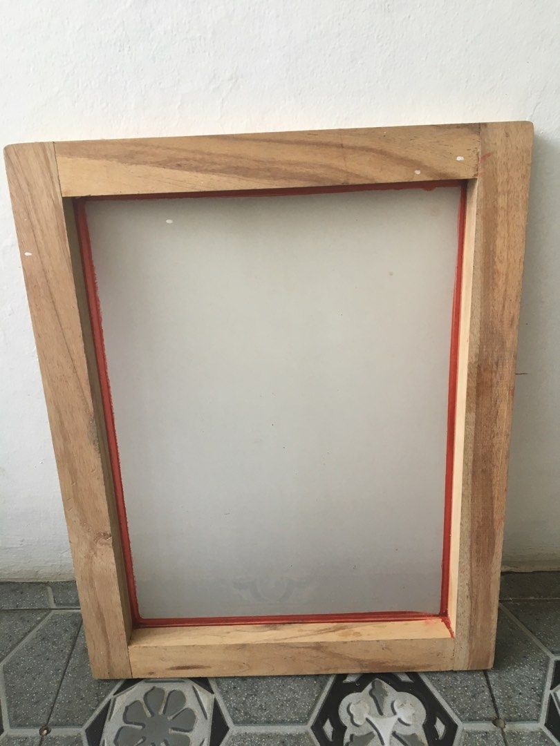Screen sablon bingkai kayu 40x30, Desain & Kerajinan Tangan, Lainnya di ...